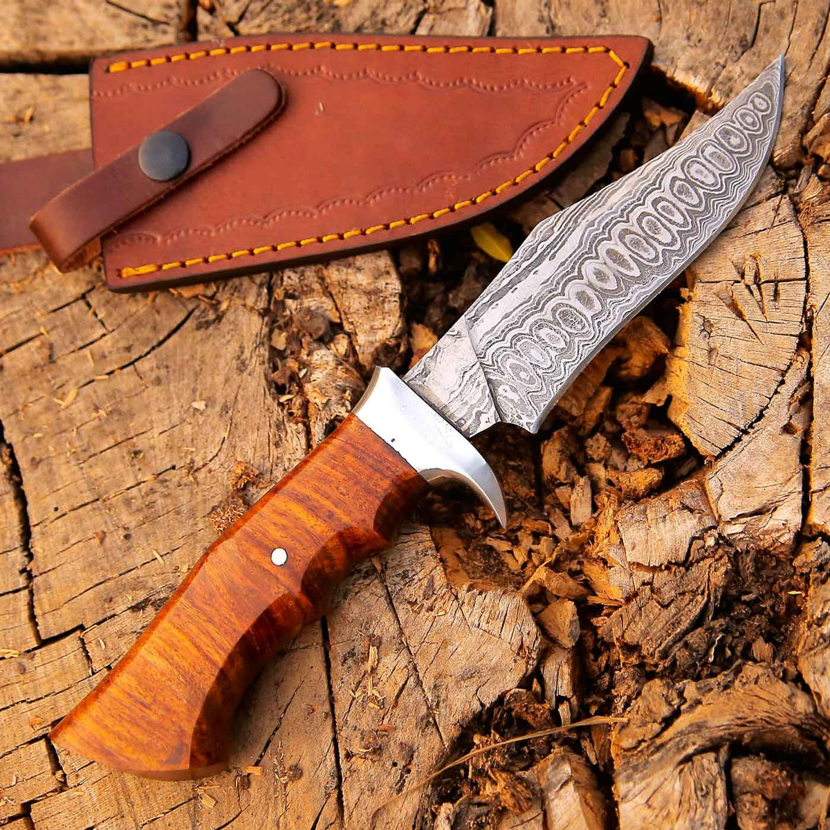 Fixed Blade Damascus Hunting Knives - Camping Bushcraft– Afhzam